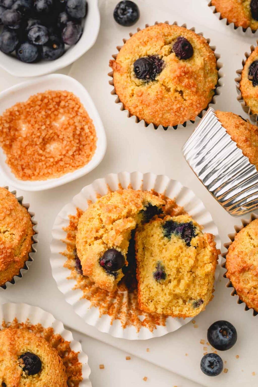 Almond Flour Blueberry Muffins with Greek Yogurt ~Sweet & Savory